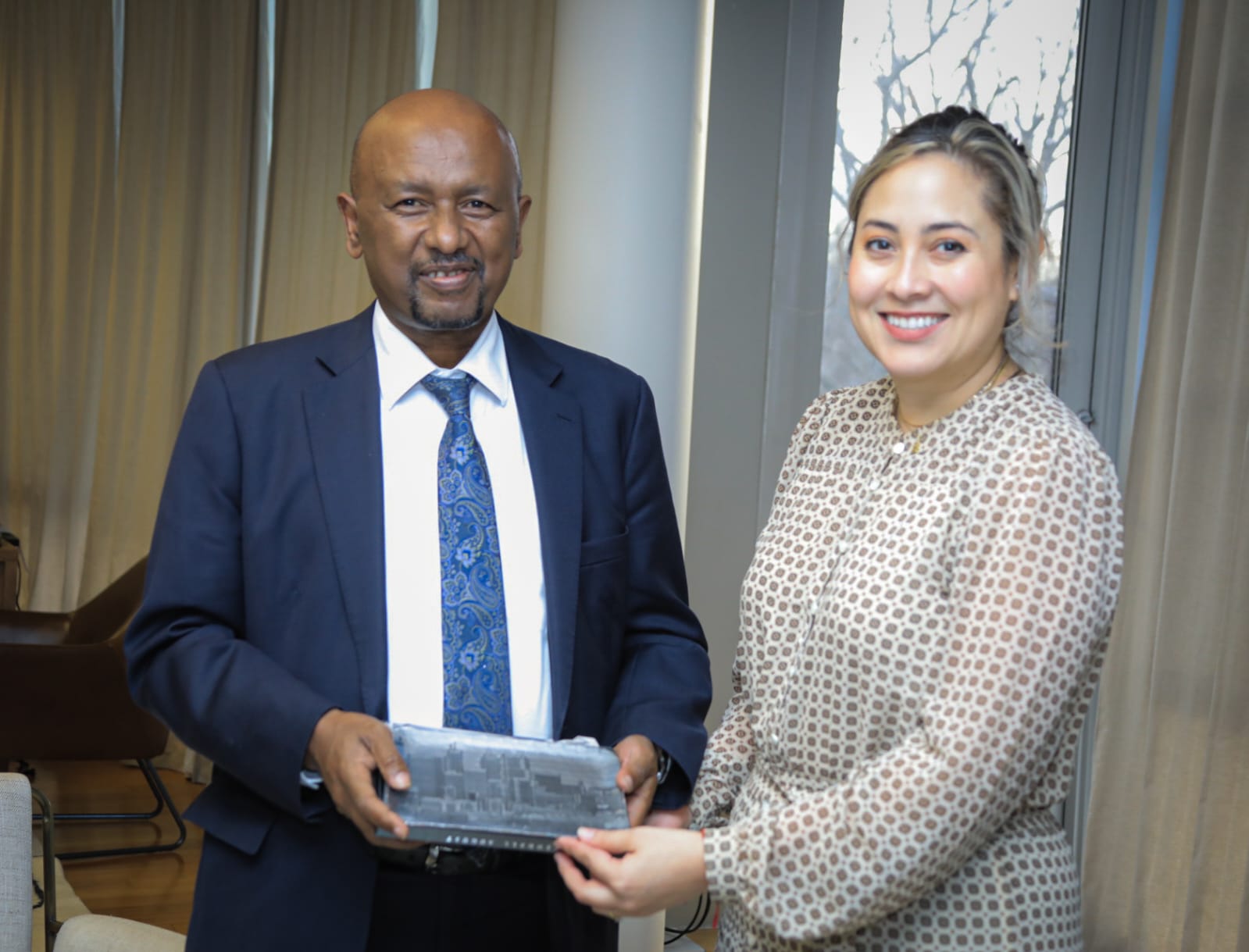 H.E Ambassador Seleshi met and discuss with Ms. Vanessa Ibarra ...