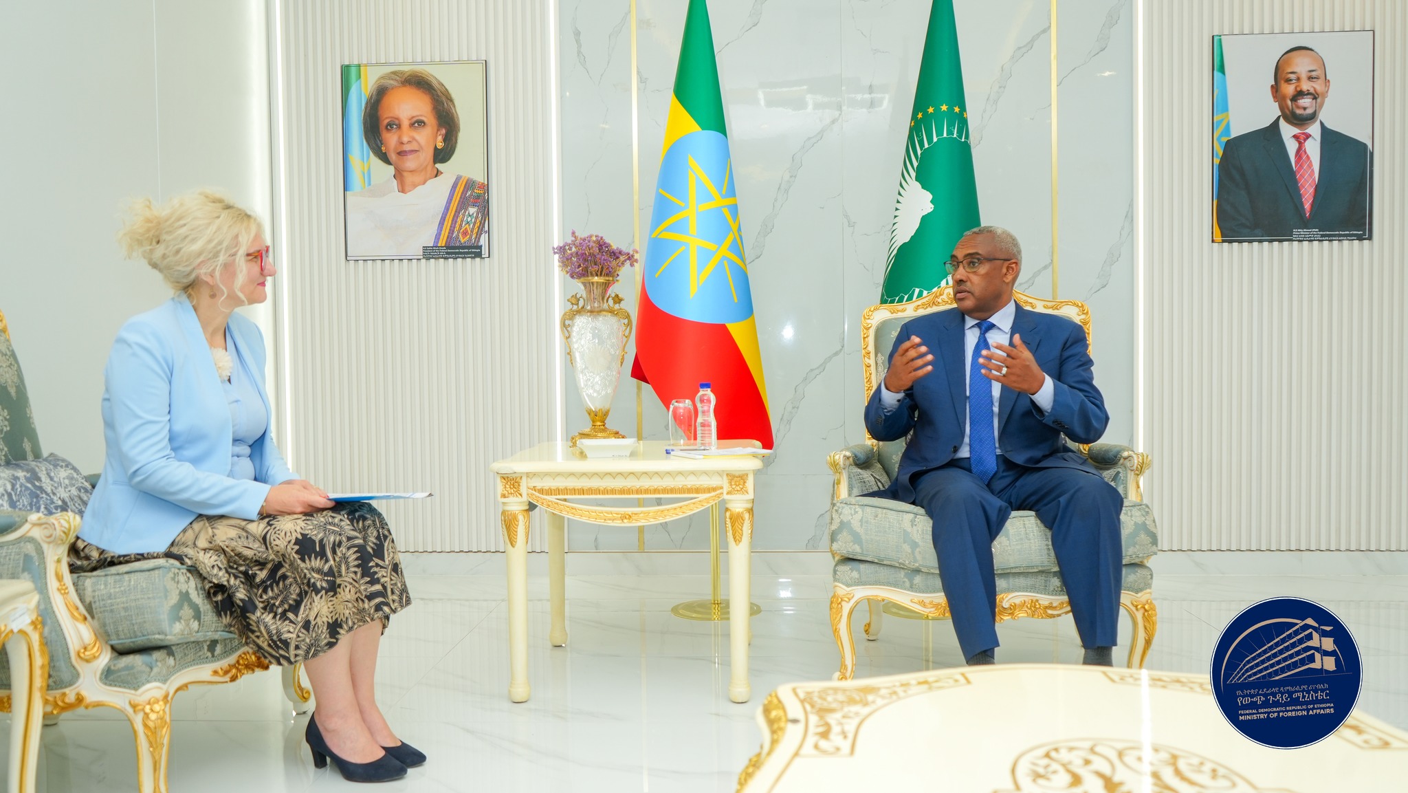DPM/FM Demeke meets UNICEF Regional Director - Embassy of Ethiopia